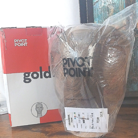 pivot point | Accents | Irene Piviot Point Gold Brown Hair Mannequin ...
